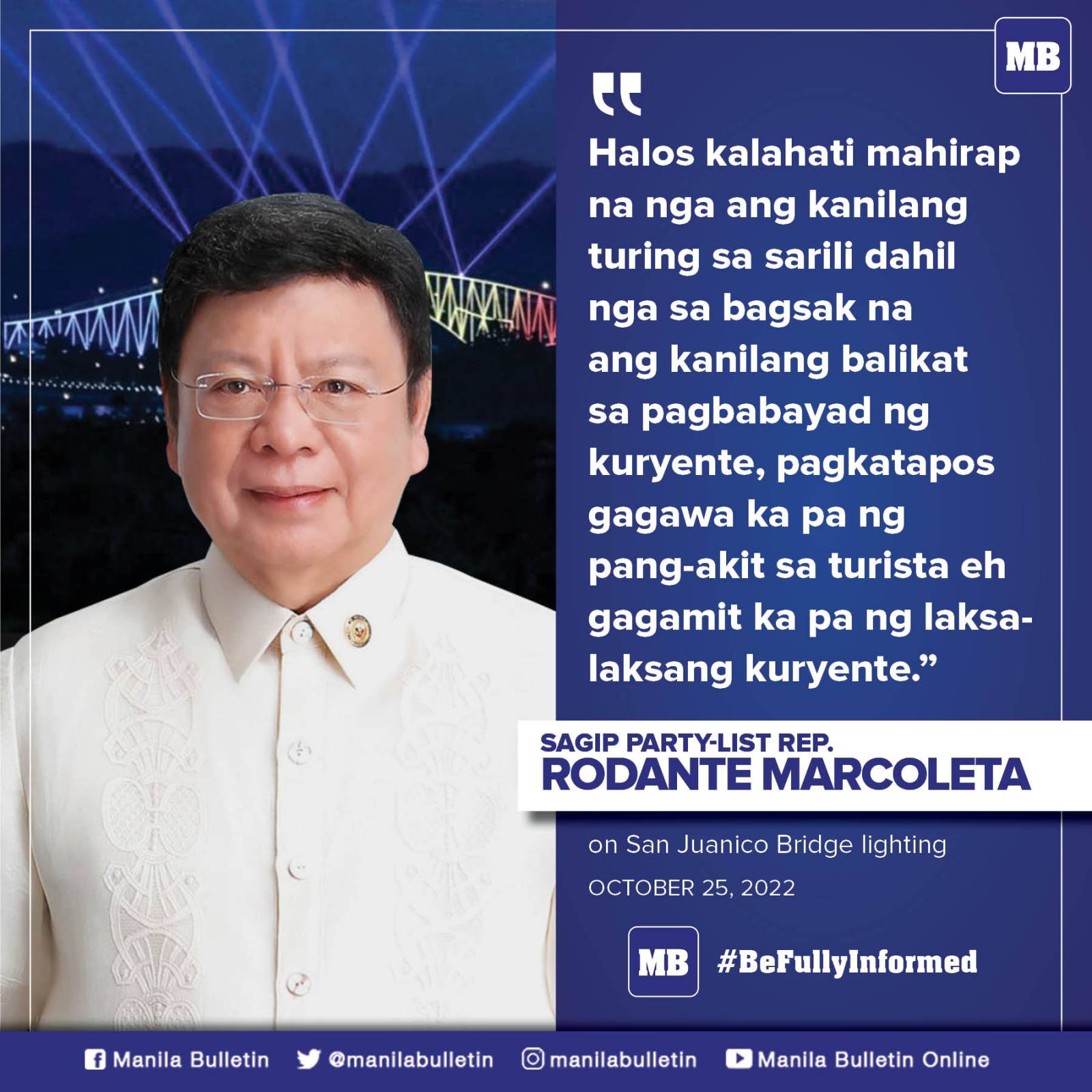 Manila Bulletin News on Twitter: "Former UniTeam Senate slate member SAGIP Party-list Rep ...