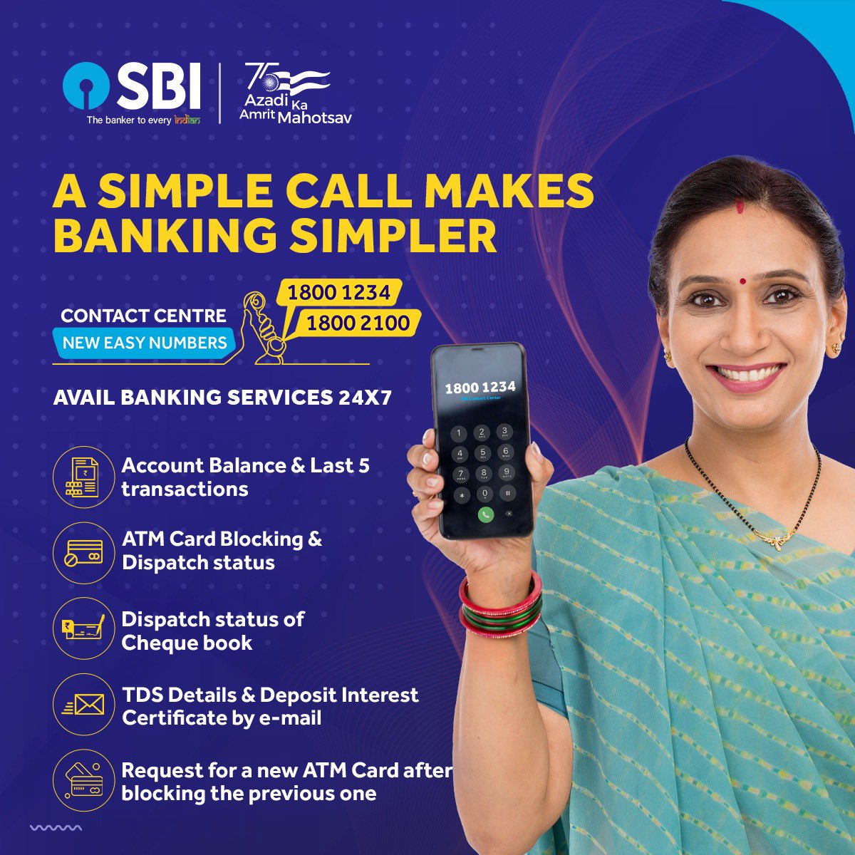 State Bank of India on Twitter: "Fulfill your banking needs, just call! Call SBI Contact Centre ...