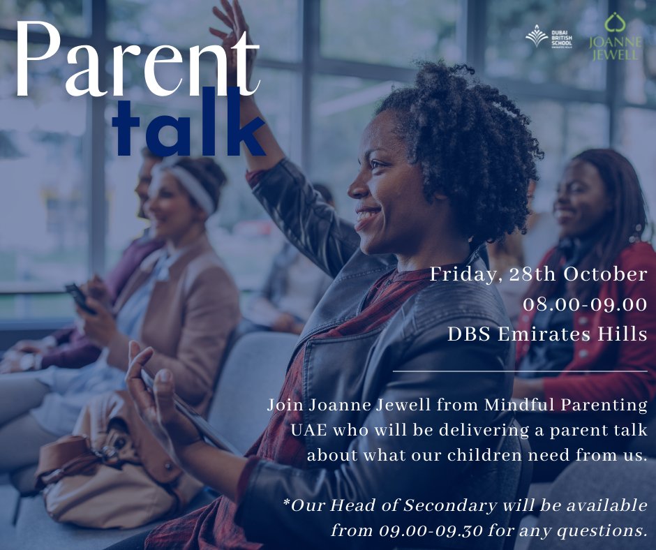 Dubai British School on Twitter: "Join Joanne Jewell from Mindful Parenting for a parent talk ...