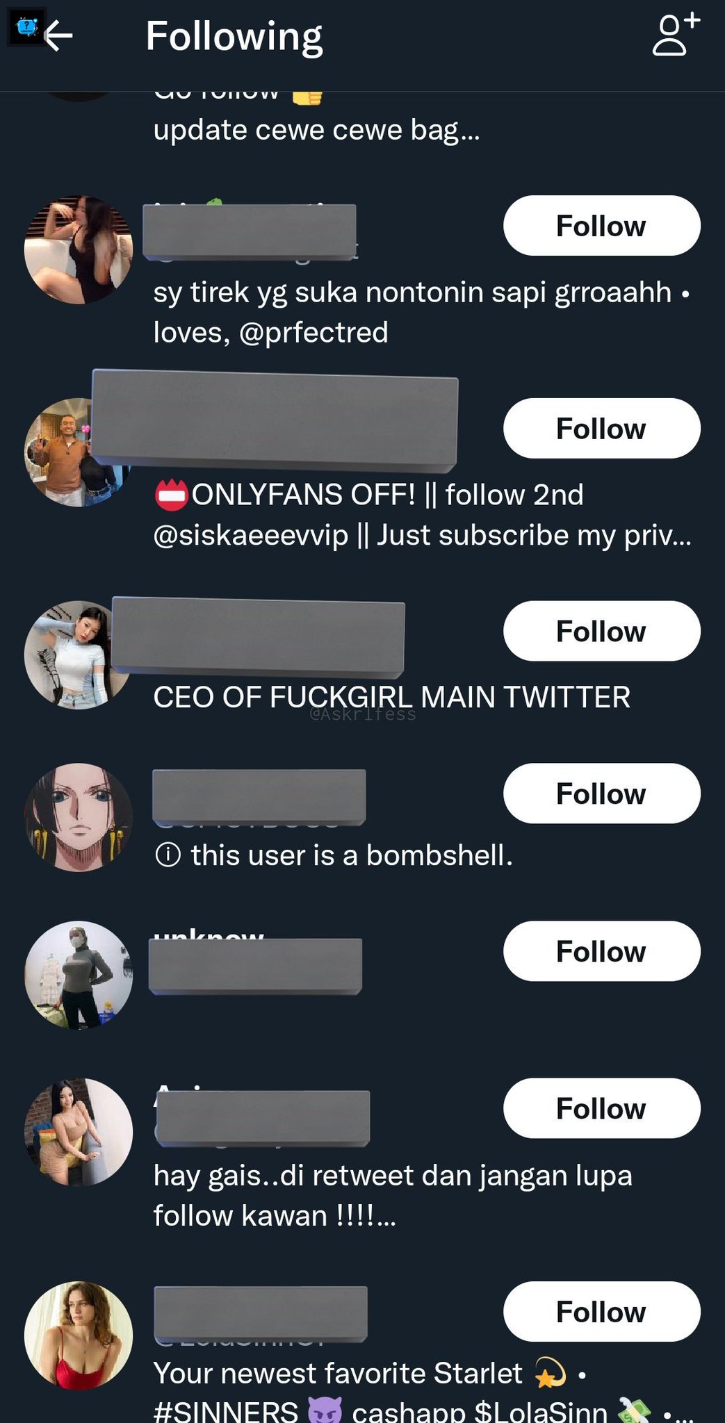 Askrlfess on Twitter: "[askrl] sebel bgt guysss crush aku followin ...