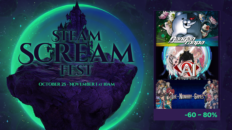 Spike Chunsoft, Inc. on Twitter: "The Steam Scream Fest Sale is now underway! Save 60% to 80% on ...