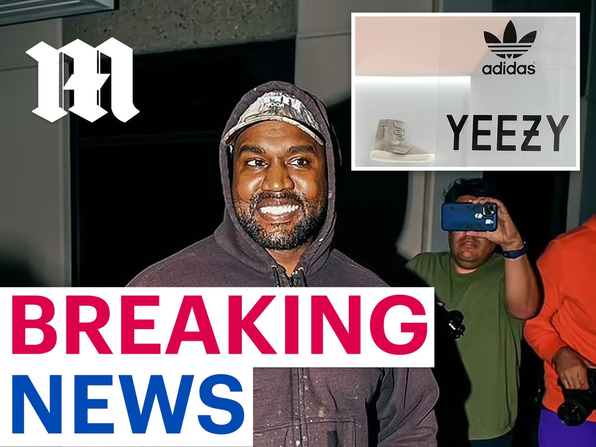 Adidas TERMINATES its partnership with Kanye West over his anti-Semitic ...