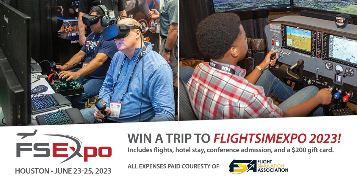 Flight Simulation Association on Twitter: "Win an All-Expenses Paid Trip to #FSExpo 2023 ...