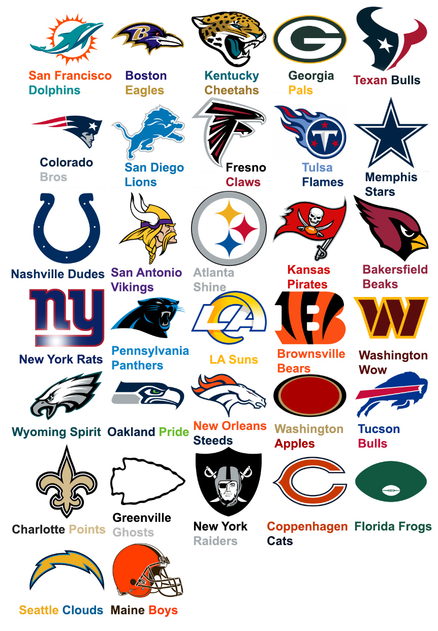American Football Logos And Names