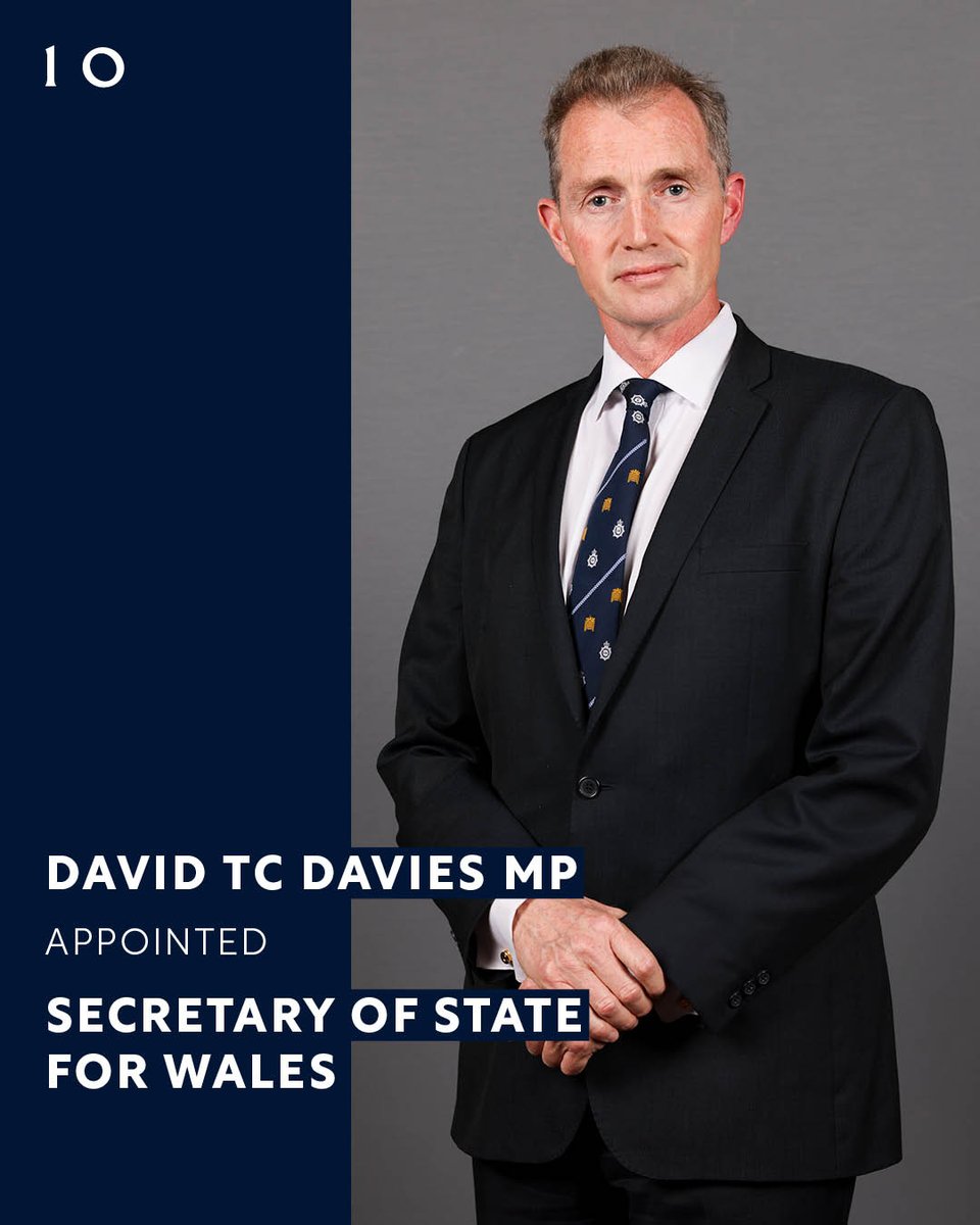 David TC Davies MP @DavidTCDavies has been appointed Secretary of State for Wales @UKGovWales. # ...