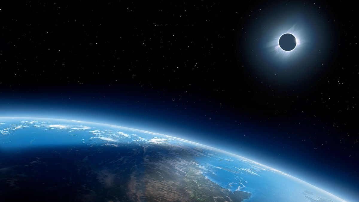 Real Solar Eclipse In Space