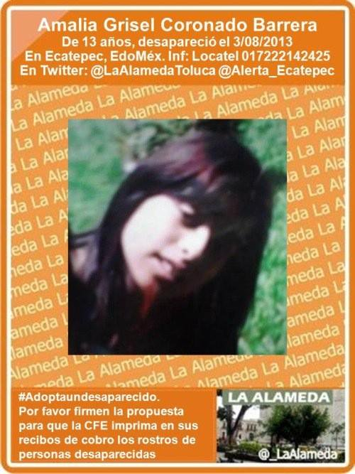 La Alameda EdoMex on Twitter: "#TeBuscamos Amalia Grisel Coronado Barrera. Ecatepec , EdoMex ...