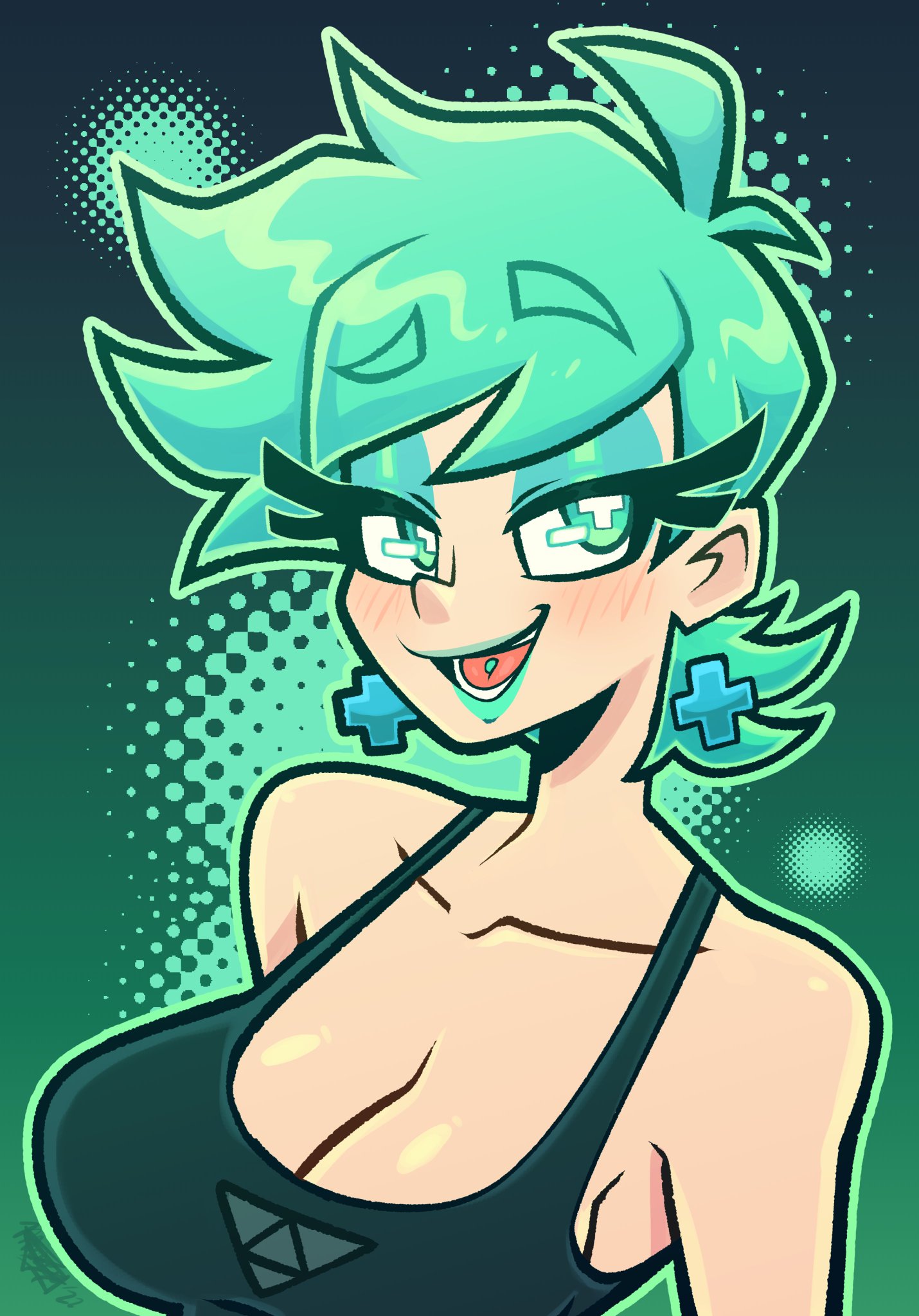👻ToxicSoul77👻 on Twitter: "Never posted this doodle of Mint I did for @gerph_art on his b-day 💚 ...