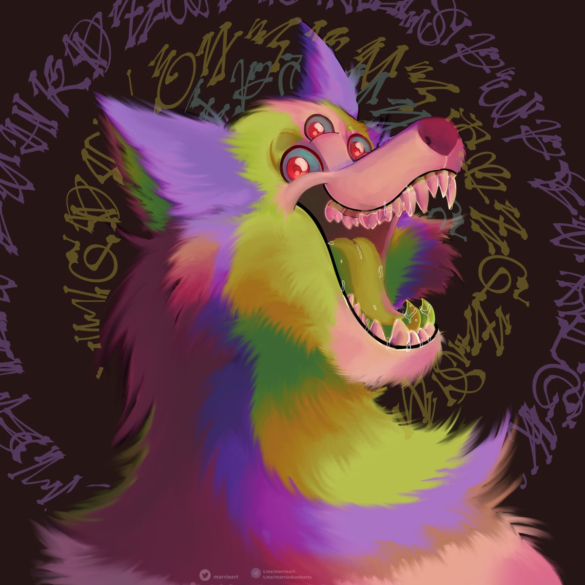 Marrie Art on Twitter: "Day 13 - Hellhound!"