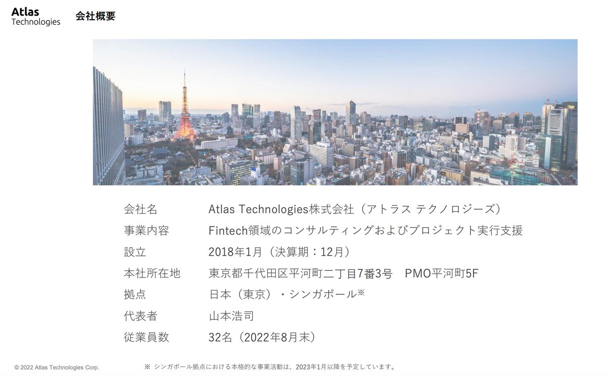 官報ブログ on Twitter: "Fintech事業を中心としたコンサルティングなどを展開する Atlas Technologies は本日グロース市場上場です"