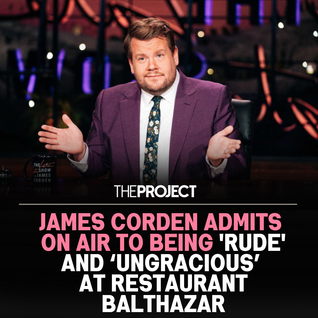 The Project on Twitter: "Comedian James Corden has admitted during his Late Show on Monday night ...