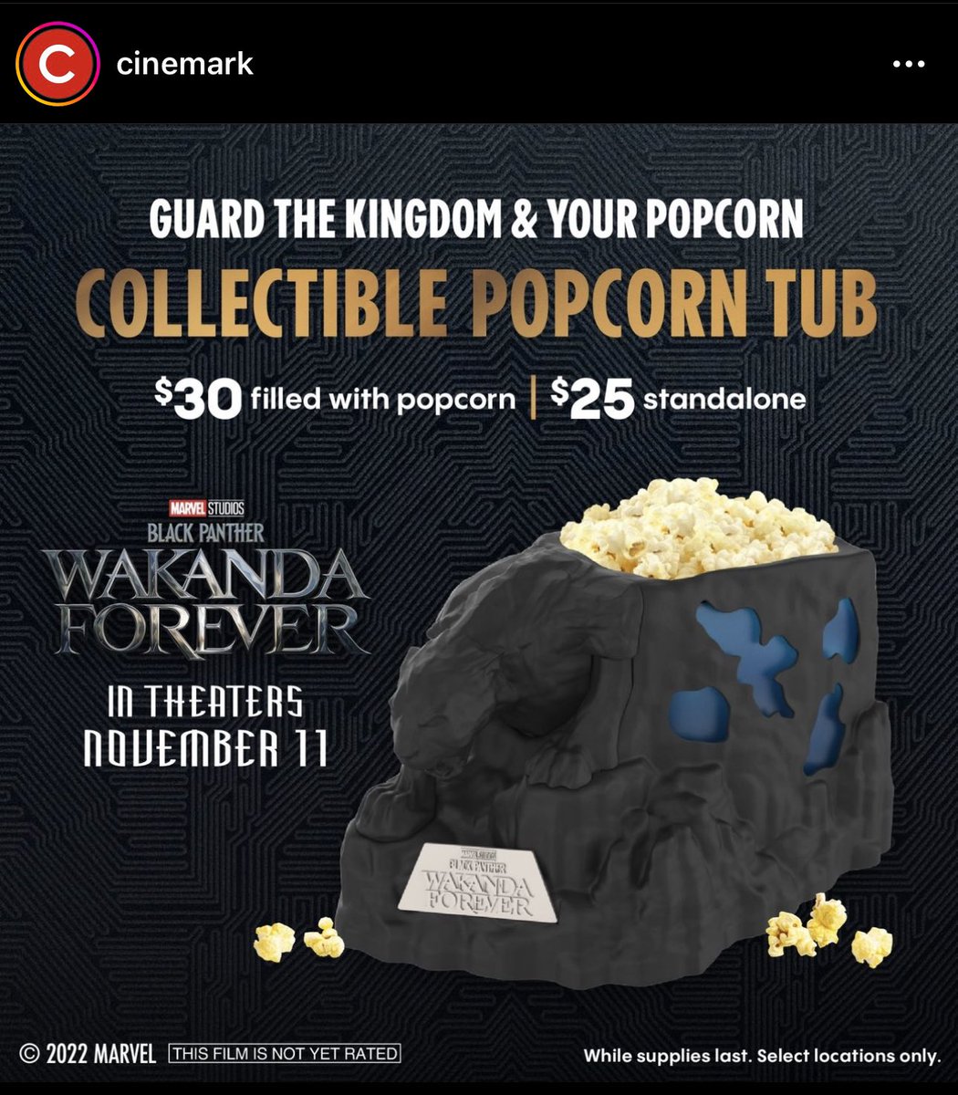 2022 Carmike Cinemas Popcorn Bucket