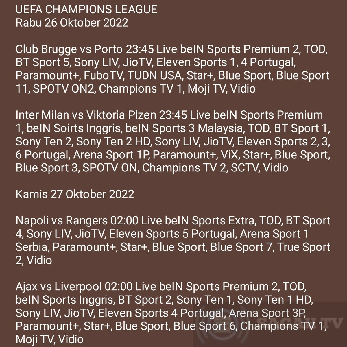 sagahtvlive on Twitter: "#Jadwal Siaran Langsung UEFA Women's Champions League Dan UEFA ...