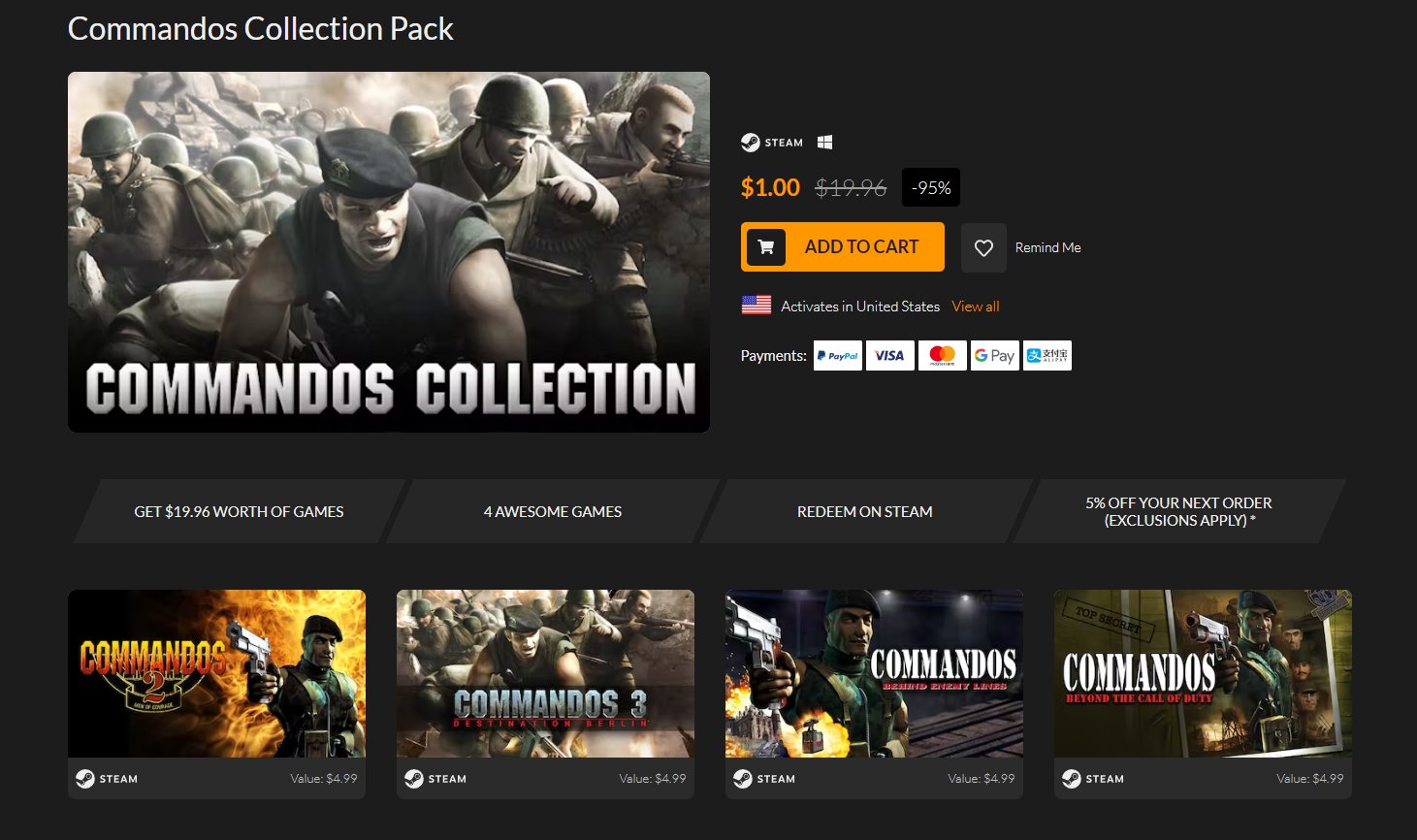 Wario64 on Twitter: "Commandos Collection Pack (Steam) is $1 on Fanatical https://t.co ...
