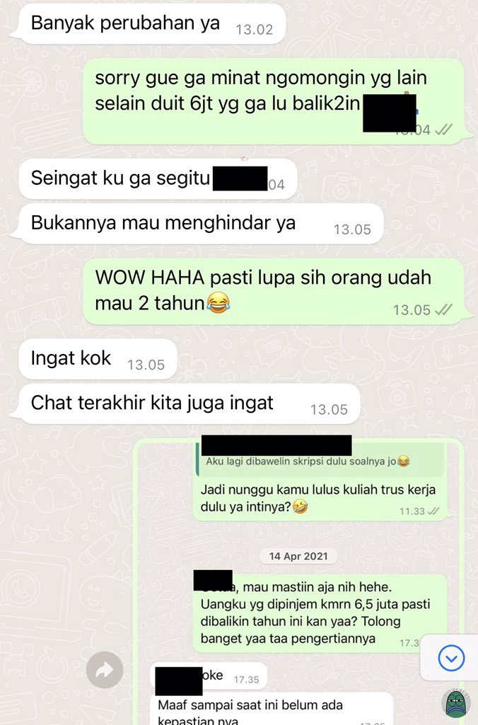 Tanyarl 💚 Rep /delvote utk hapus mfs on Twitter: "💚 Orang kalo ditagih hutang emang suka amnesia ...