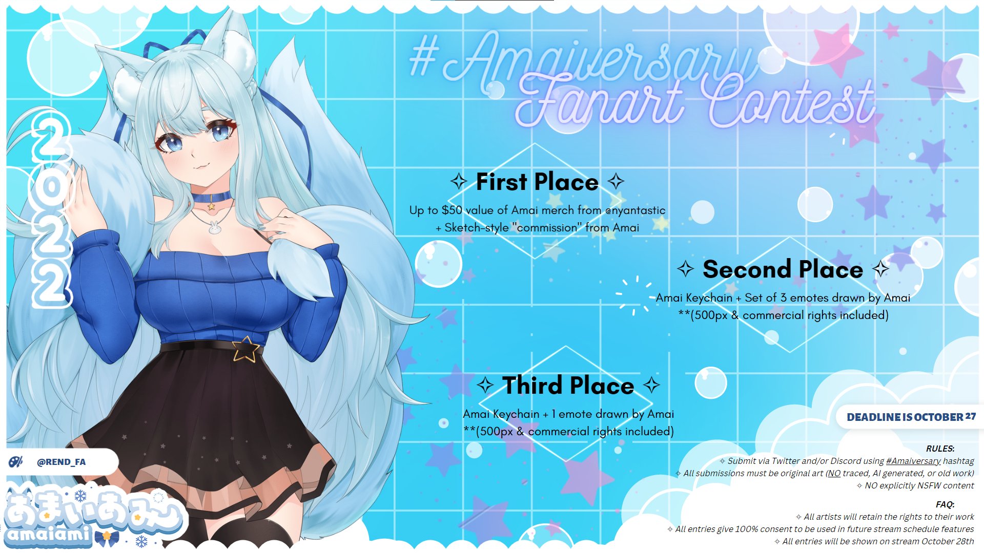 Amaiami ️ on Twitter: "Be sure to use the fanart tag #Amaiillust and also the anniversary tag # ...