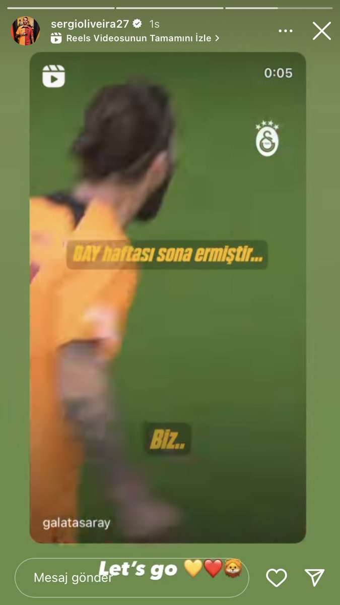 Peşindeyiz Galatasaray! on Twitter: "🕺🏻📸 Sergio Oliveira’nın paylaşımı."
