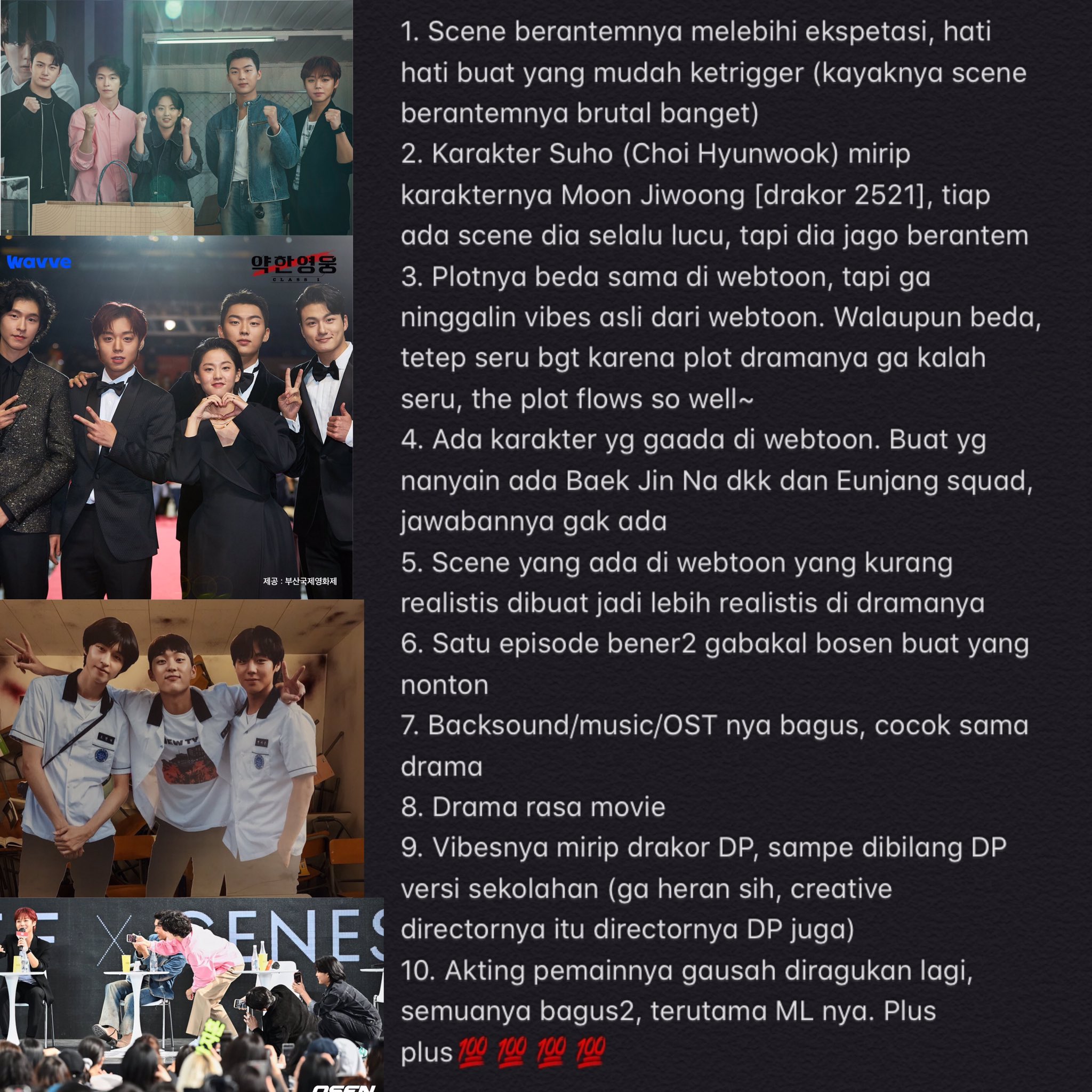 K-Drama Menfess on Twitter: "agak mengandung spoiler Weak Hero 🔥 Hai warga •kdm• ini sender ada ...