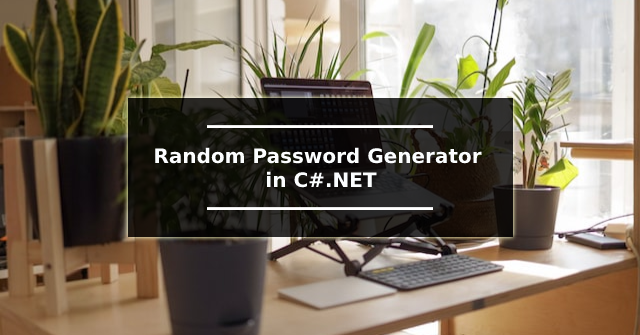 Golda on Twitter: "Random Password Generator in C#.NET https://codemurals.blogspot.com/2022/10 ...