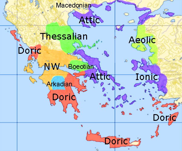 1/The Ancient Greeks were distinguished according to the dialect they ...
