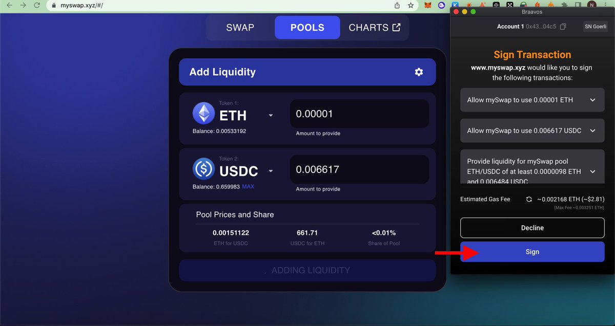 HEADBOY 🦇🔊 (💙,🧡) on Twitter: "Next Let’s Add Liquidity To Pools, Set Tokens As ETH & USDC ...