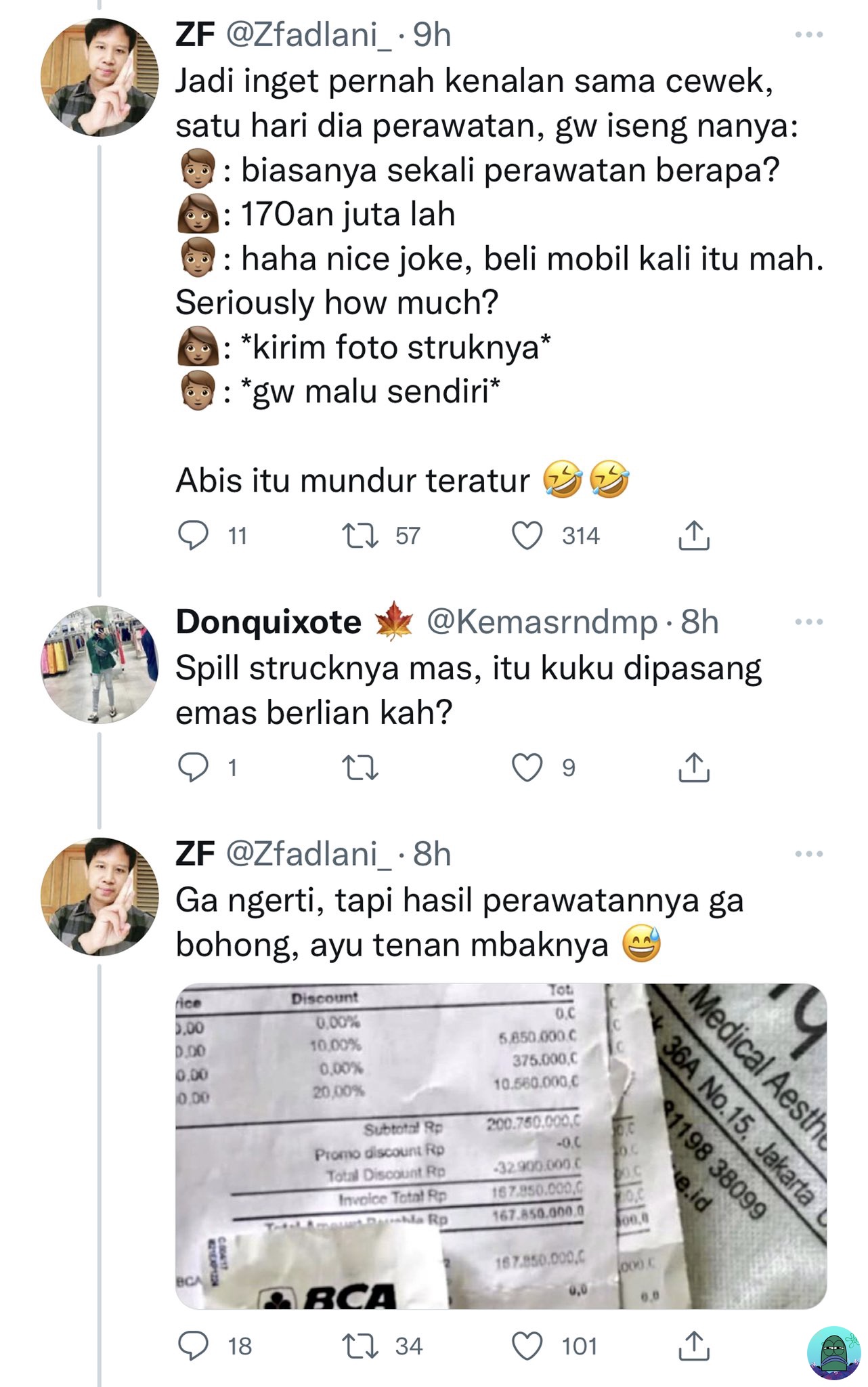 TanyarlㅡDilarang Rep LINK AFF‼ on Twitter: "Beneran perawatan 170juta😭 💚 https://t.co/pKtVFgF3wt ...