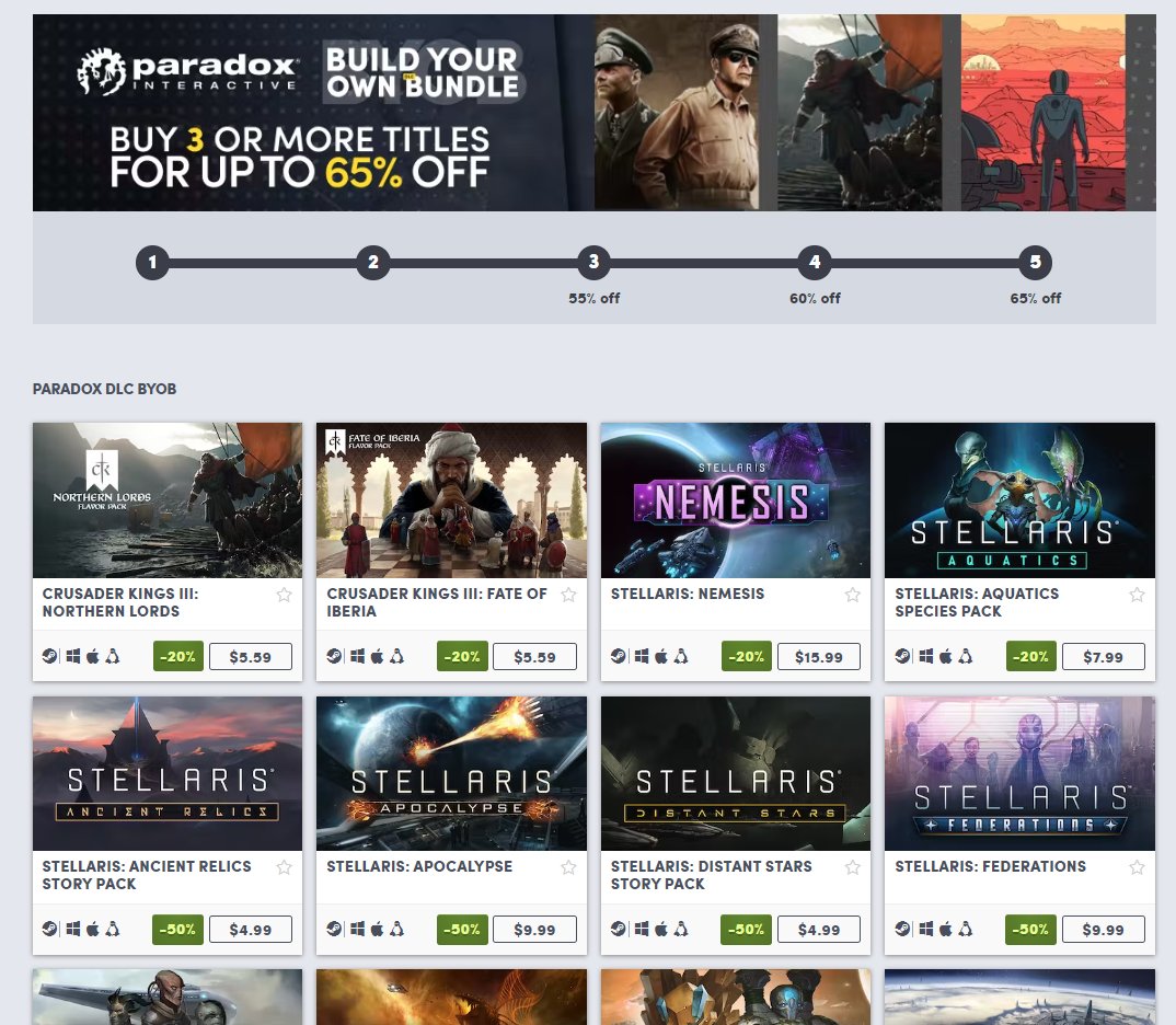 Wario64 on Twitter: "Paradox build your own bundle on Humble https://t.co/cxQun4TS9r #ad https ...