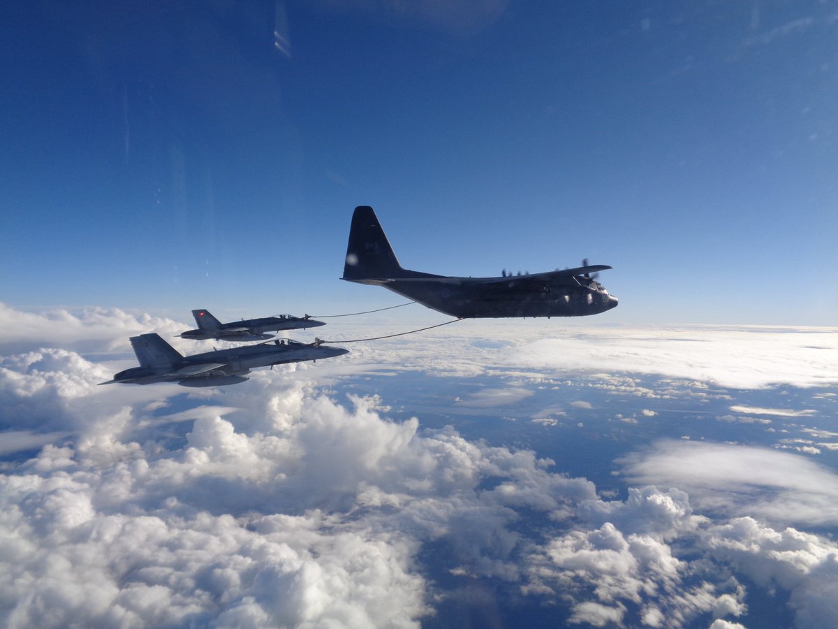 RCAF Operations on Twitter: "An @RCAF_ARC CC-130 from 435 Sqn and CF-18s from 3 Wing conducted ...