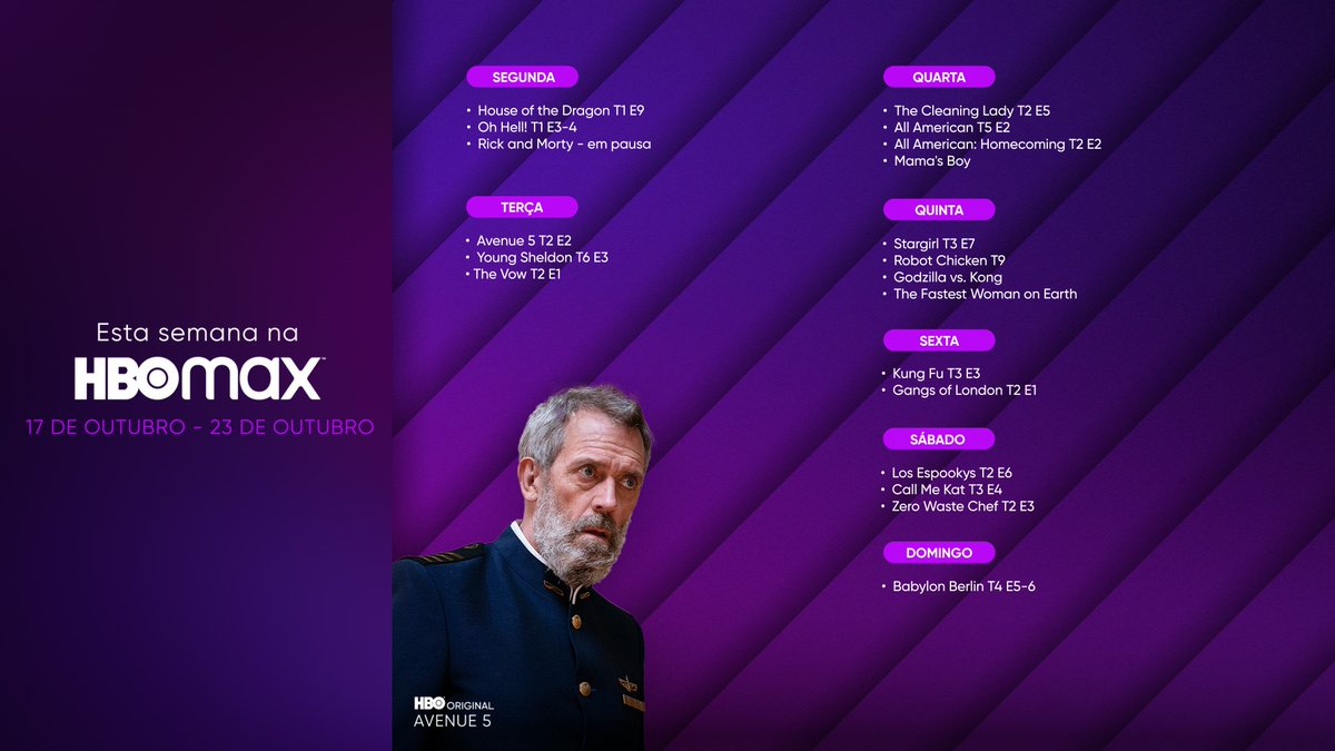 HBO Max Portugal on Twitter: "Esta semana na #HBOMax💜"