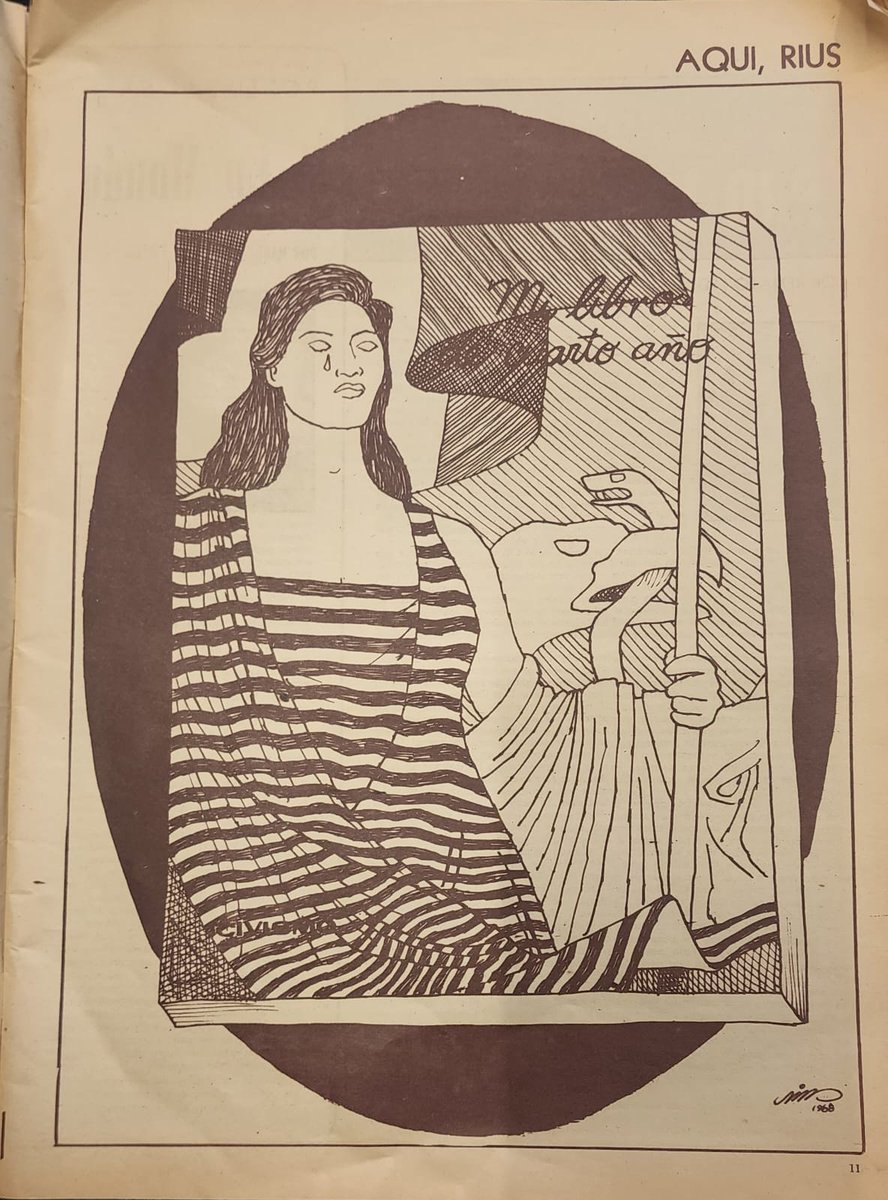 Dibujo de Rius en la revista Siempre! del 9 de octubre de 1968. A ...