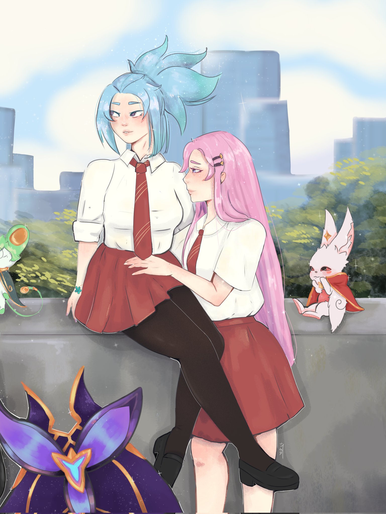 🎃Shimura emergency Commissions🎃 on Twitter: "Fanart of league of legends! Kai'sa and Akali. I ...