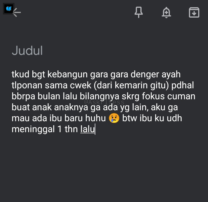 Askrlfess on Twitter: "[askrl] jadi gabisa tidur lagi 😭😭 https://t.co/LWbNyCxopJ" / Twitter