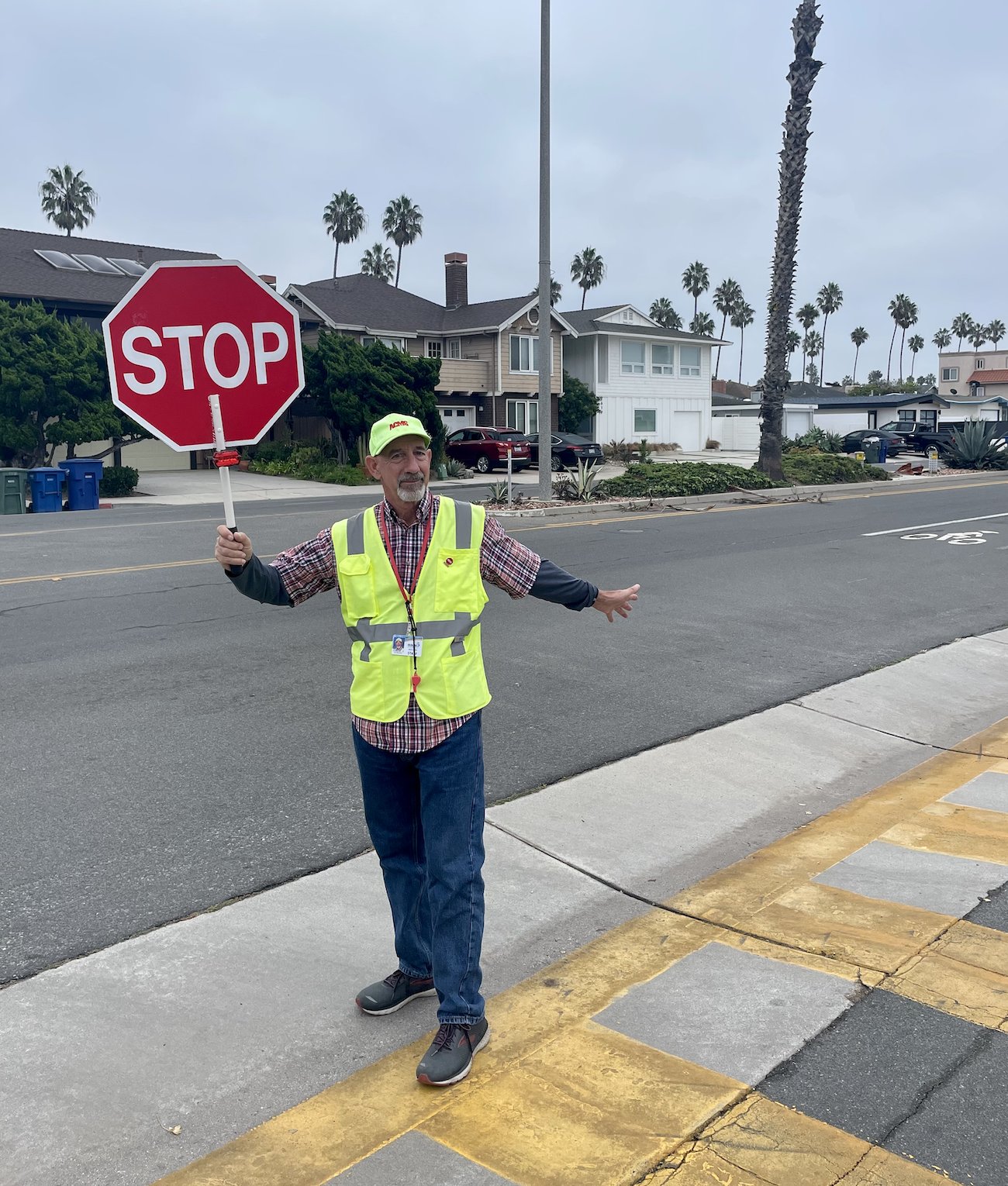 Crossing Guard On Phone