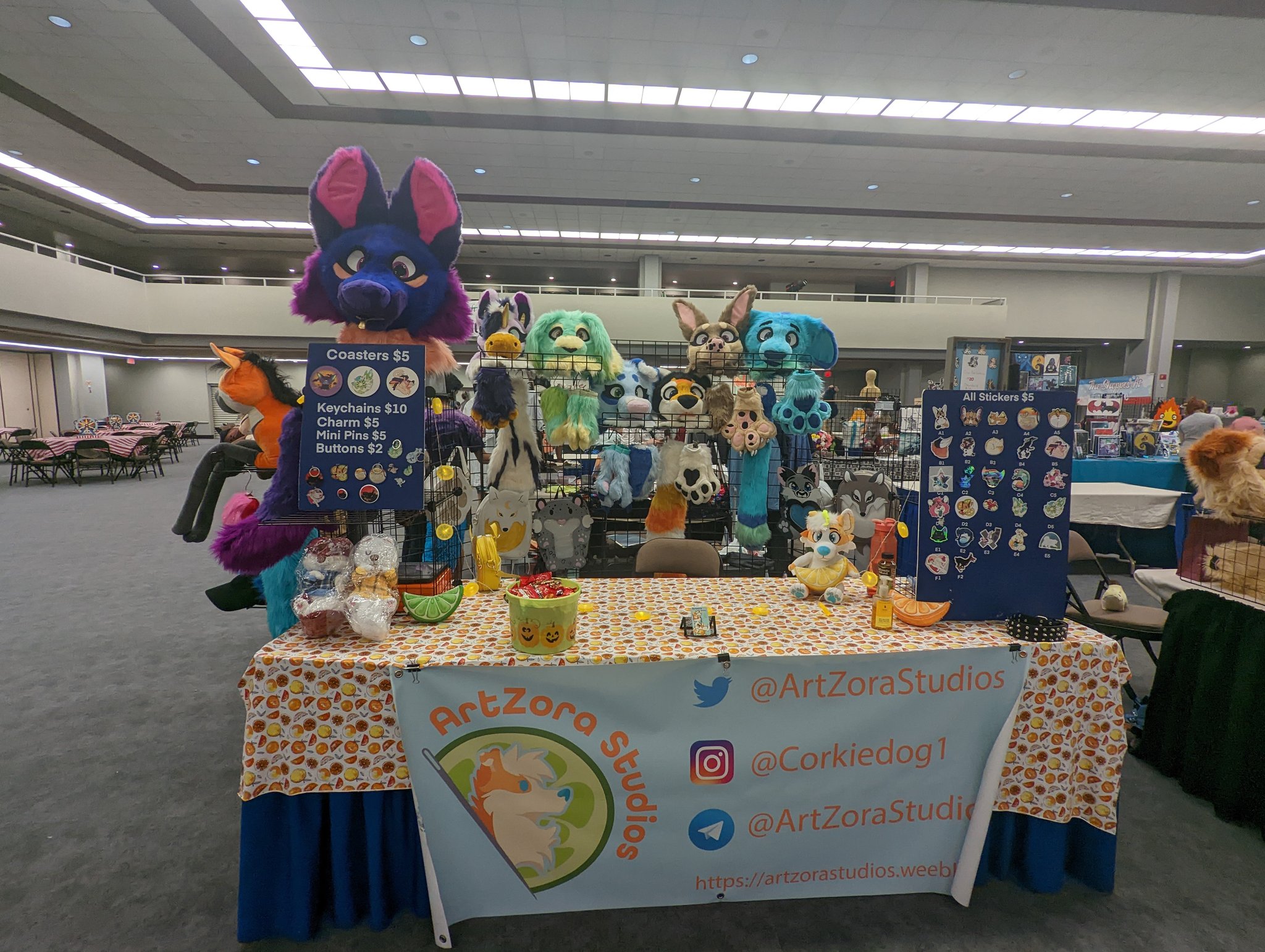 ArtZora Studios 🌺 🔜 AZFC 22 BOOTH 18 on Twitter: "All set up at @AZFurCon! Come see us in the ...