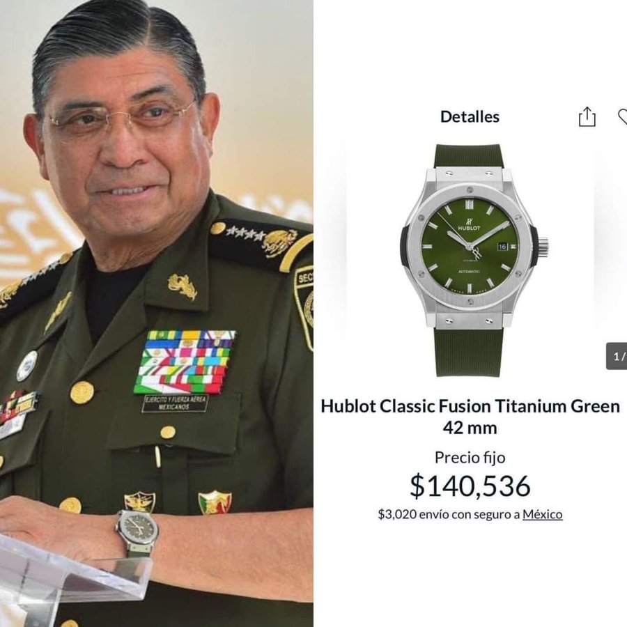 Cepillo™ Guacamayo 🦜 on Twitter: "El relojito de mi general @Luis_C_Sandoval , esos sí: bien ...