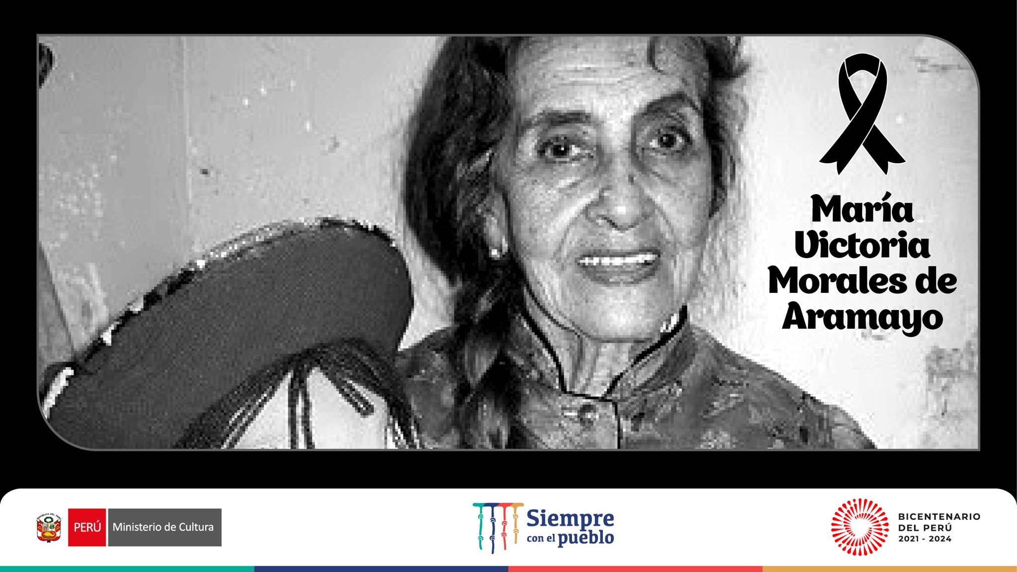 Ministerio Cultura on Twitter: "🕊Lamentamos el fallecimiento de María Victoria Morales de ...