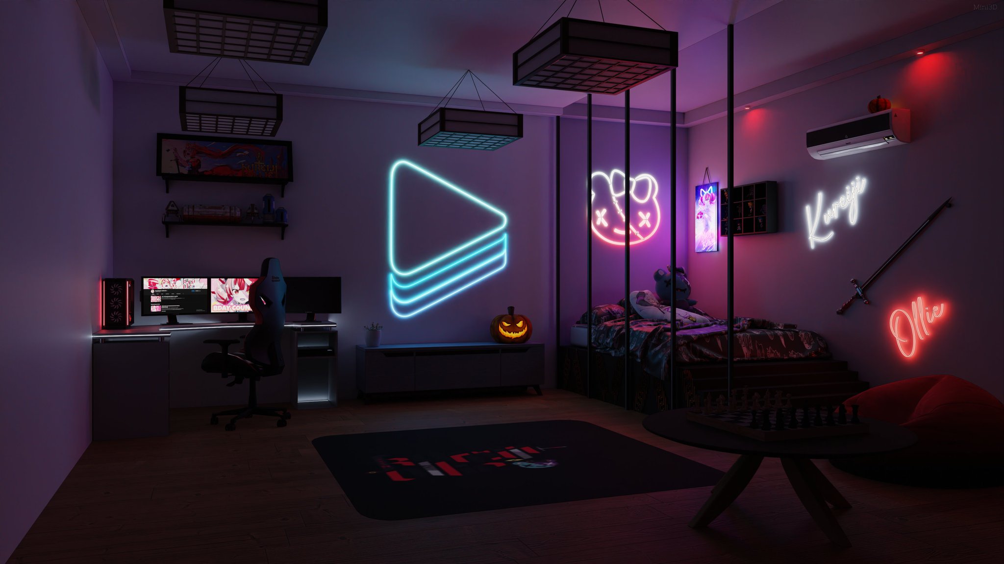 Mini3D COMMISSION WAITLIST OPEN on Twitter: "Got inspired and did this @kureijiollie Background ...