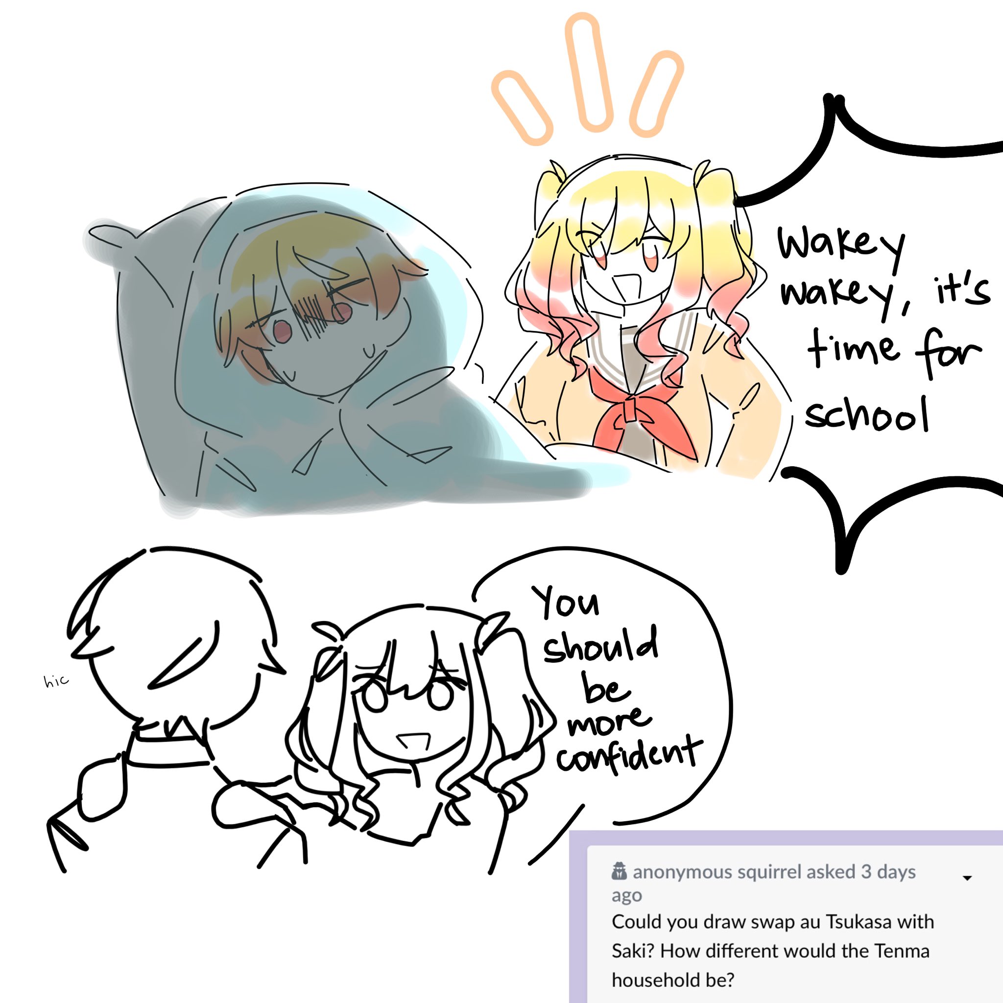 Tuna On Twitter Swap Au Tsukasa With Saki While I Think Saki Is The