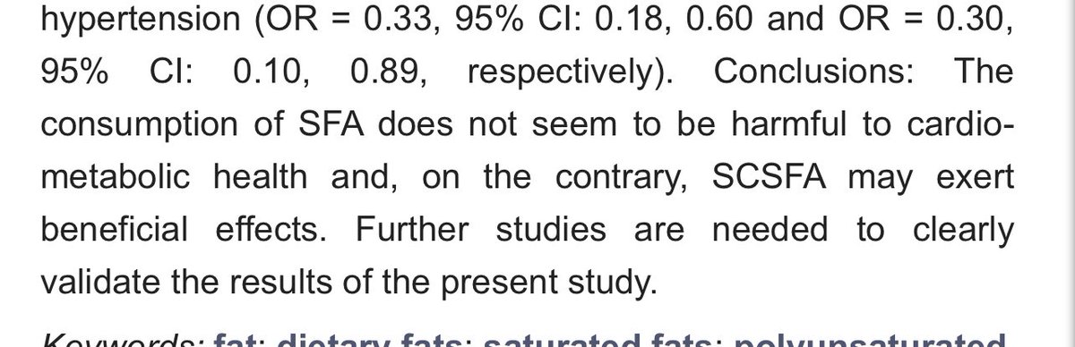 Dr Shawn Baker 🥩 on Twitter: "And yet another study shows saturated fats do NOT cause heart ...