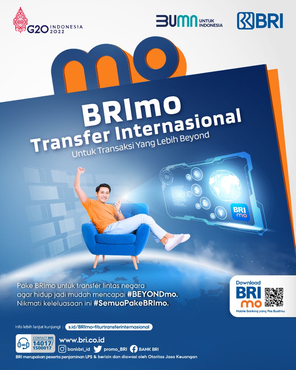 RCTI on Twitter: "Sobat BRI, Sekarang BRImo Go Internasional lho. Kamu bisa kirim uang ke Luar ...