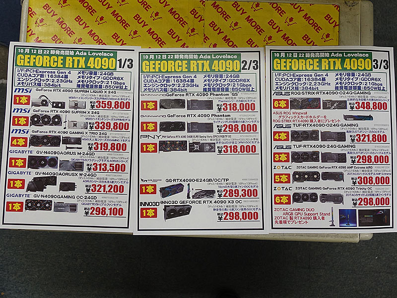 AKIBA PC Hotline! （秋葉原） on Twitter: "【今週の人気記事】更新：新世代の最強GPU「GeForce RTX 4090」が発売、最安モデルは289,300円 ...