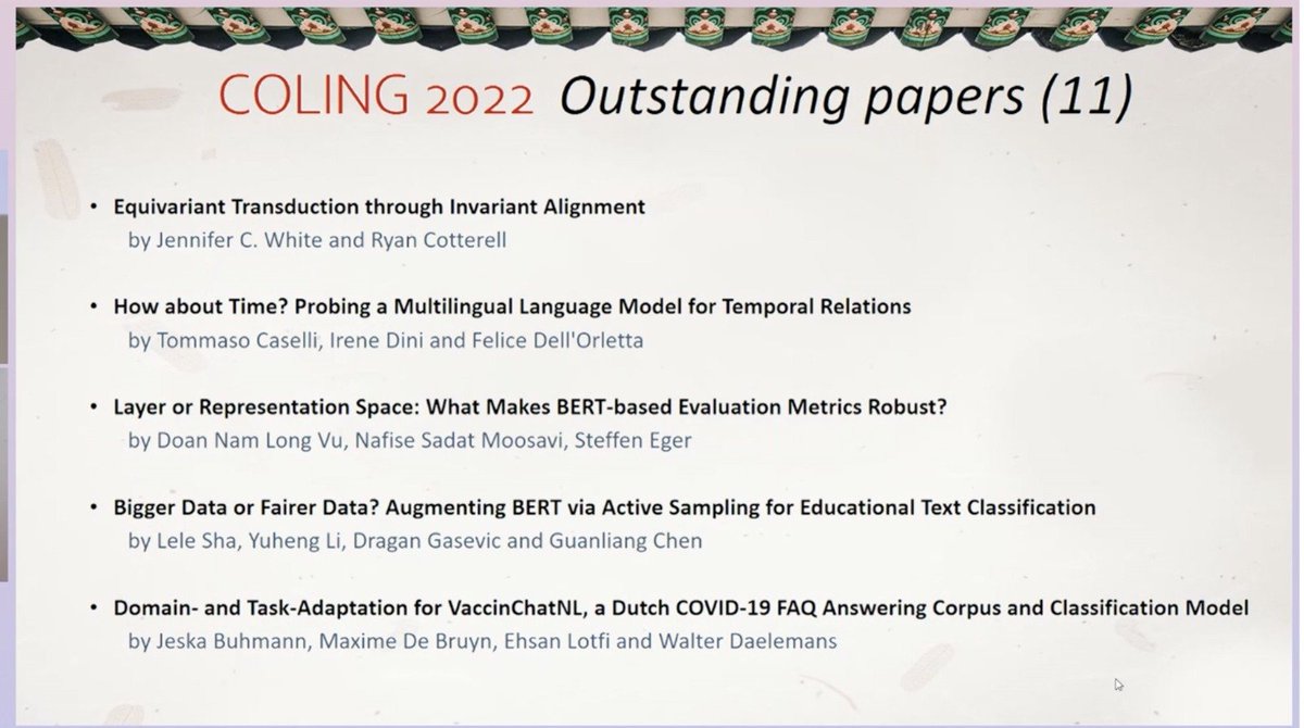 Nafise Sadat Moosavi on Twitter: "It seems that we won an outstanding paper award @coling2022 😊 ...