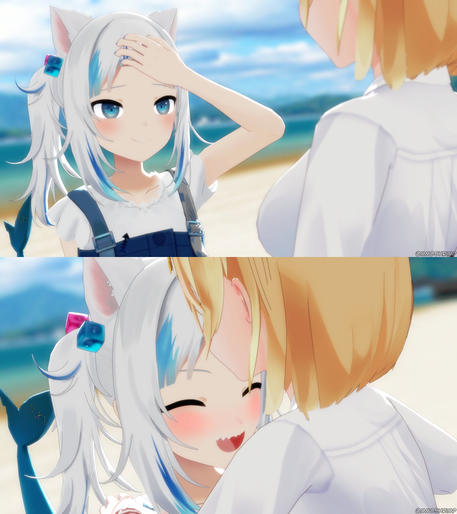 🦐MMDShrimp🔎🔱 on Twitter: "a lil peck on the forehead #amesame https://t.co/RBJc5rpUat" / Twitter