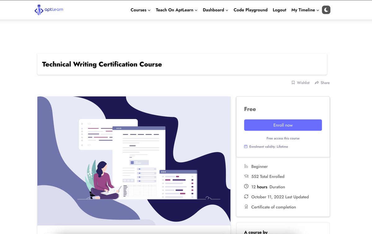 aptLearn on Twitter: "Become a Certified Technical Writer for free with aptLearn Technical ...