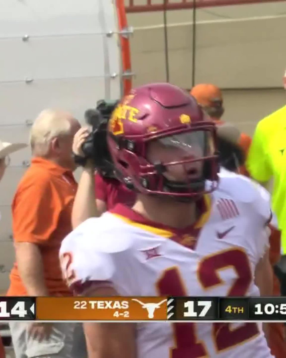 Iowa State takes the lead and it is quiet in Texas 😳 ESPN @espn