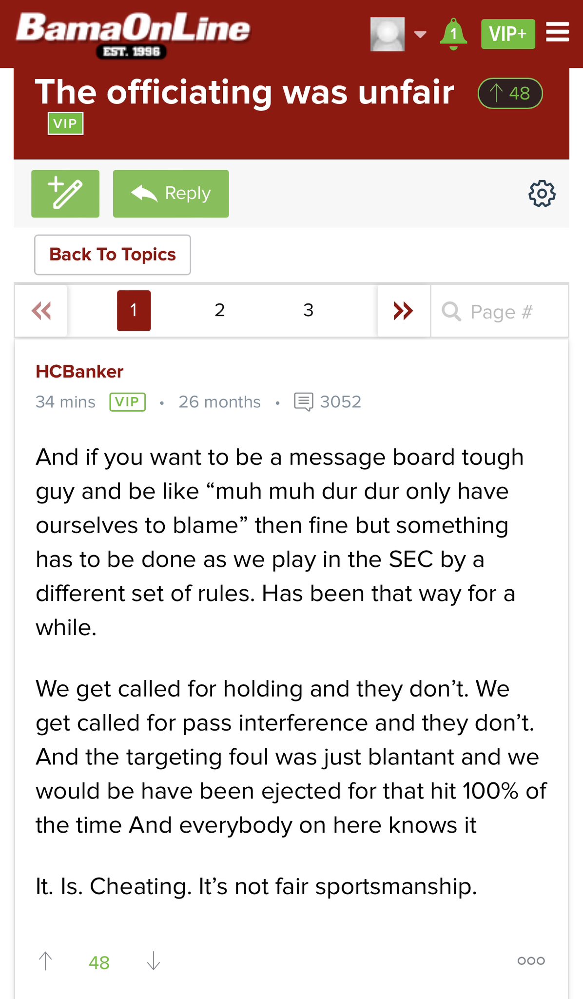 Message Board Geniuses on Twitter: "Things are really just unfair for #Alabama. Investigate the ...