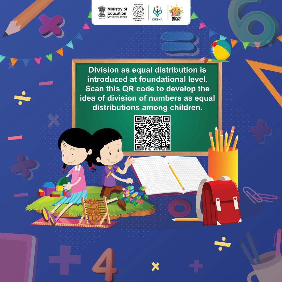 NCERT on Twitter: "Division as equal distribution is introduced at ...