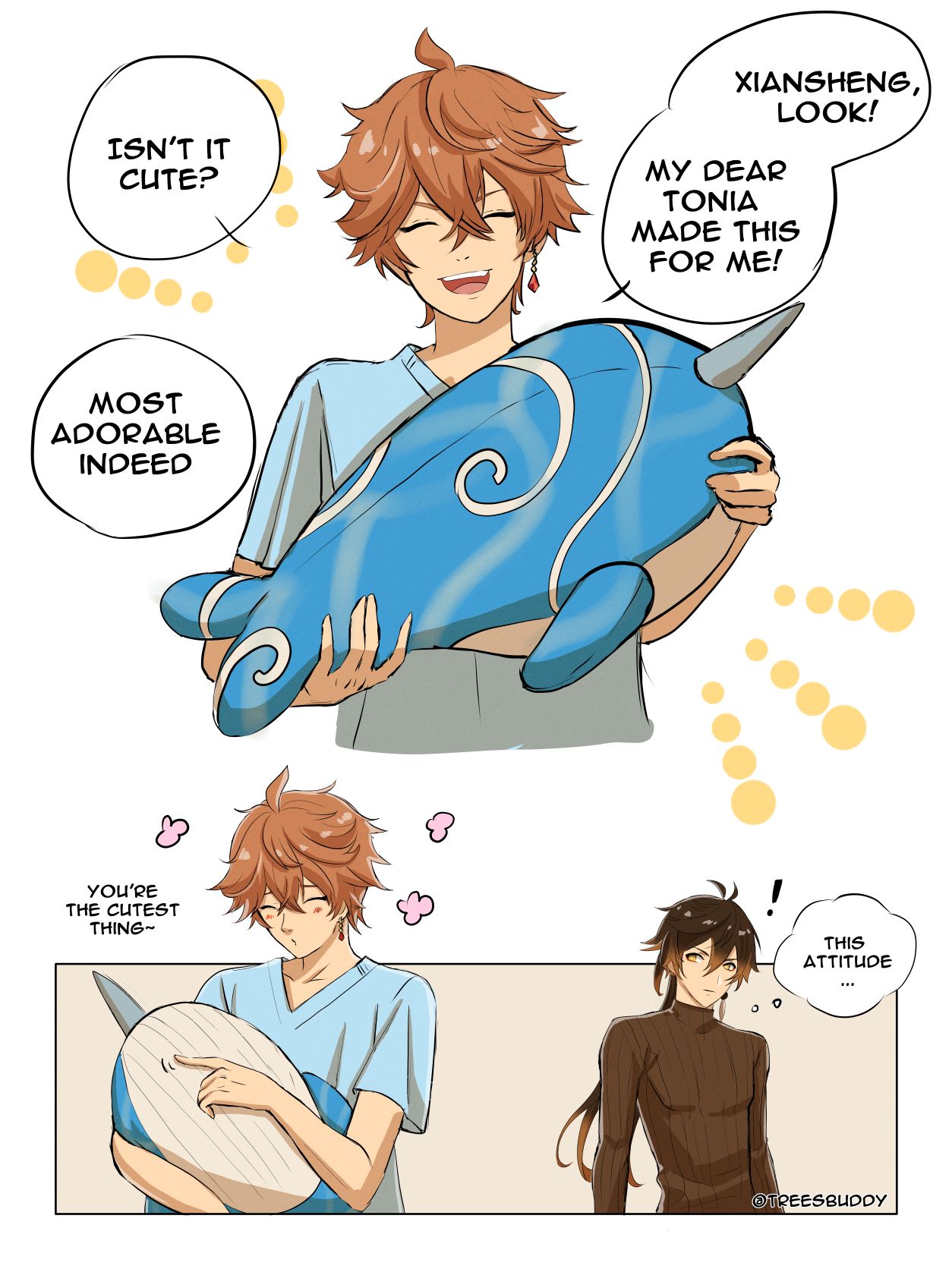 Trish | 🌲🌲🌲 on Twitter: "I love the narwhal plushy #GenshinImpact #ZhongChi #ZhongChili https ...