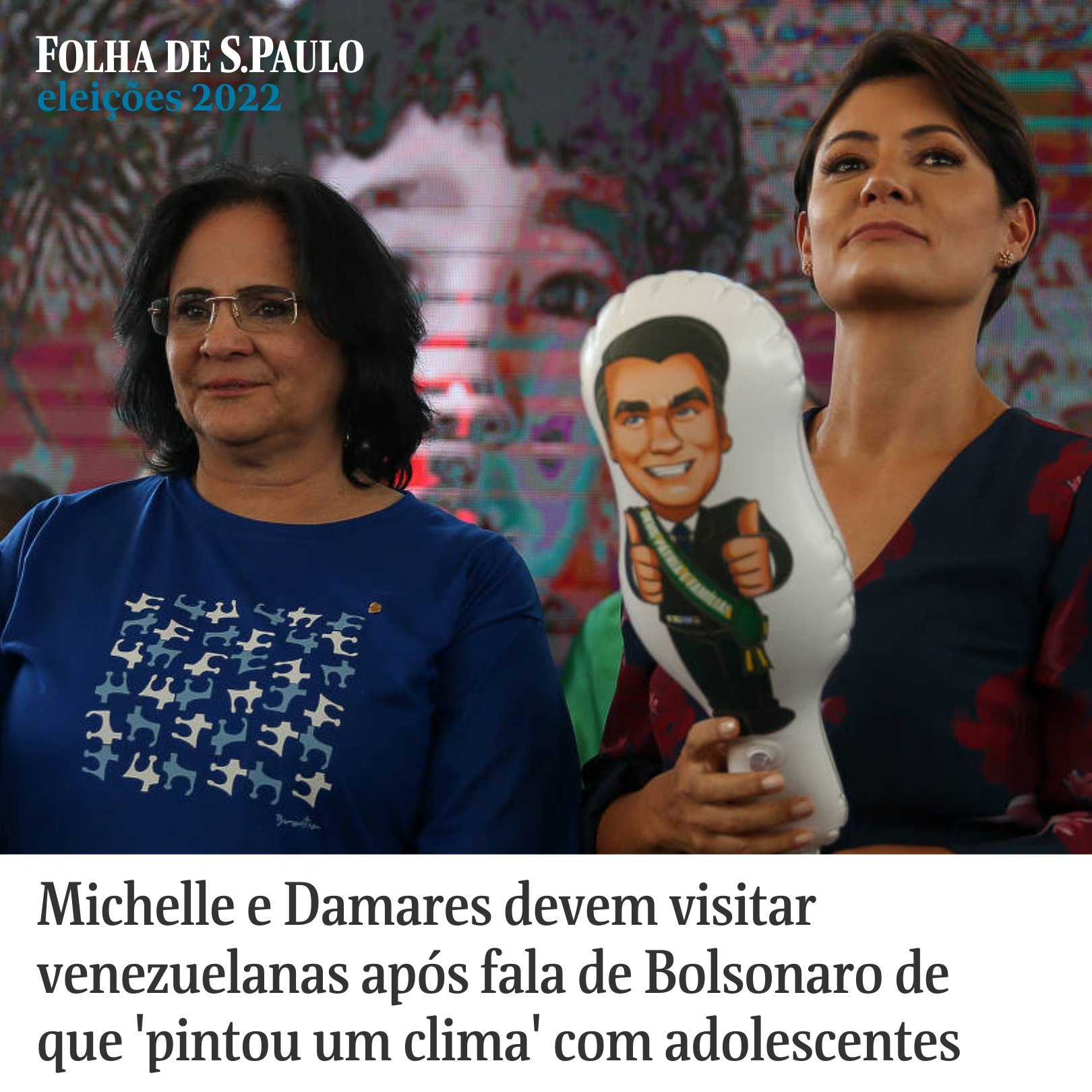 Folha de S.Paulo on Twitter: "Michelle Bolsonaro e Damares Alves (Republicanos-DF) devem visitar ...