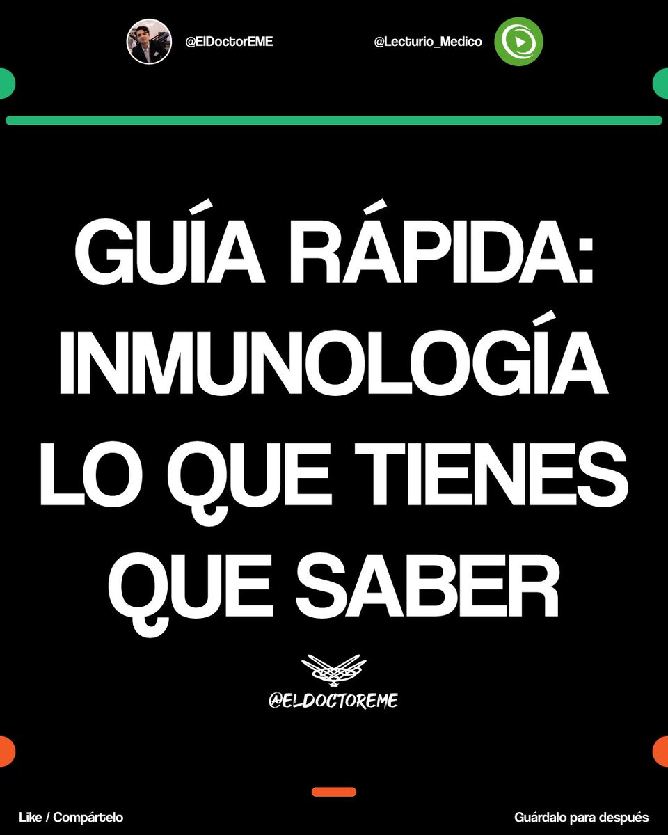 Mauricio Montelongo on Twitter: "🧪GUÍA RÁPIDA: LO QUE TIENES QUE SABER DE INMUNOLOGÍA🧪 🚩(hilo ...